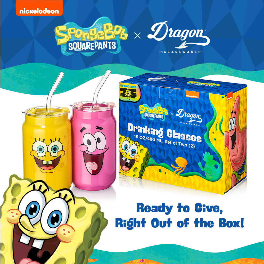 SpongeBob SquarePants Drinking Glasses - SpongeBob & Patrick – DRAGON ...